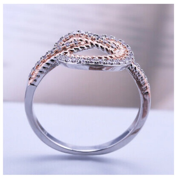 Jewelry | 925 Sterling Silver Two Tone Rings Size 61 | Poshmark